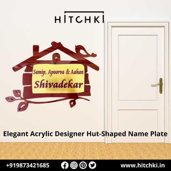 Hut Shaped Name Plate – A Stylish Statement for Your Home