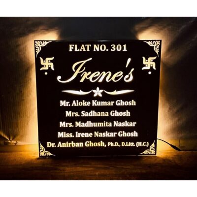 Stainless Steel LED Name Plate | Elegant Designed