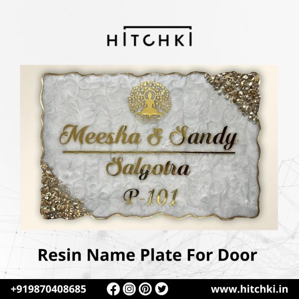Elegant Resin Name Plate for Door - A Touch of Class