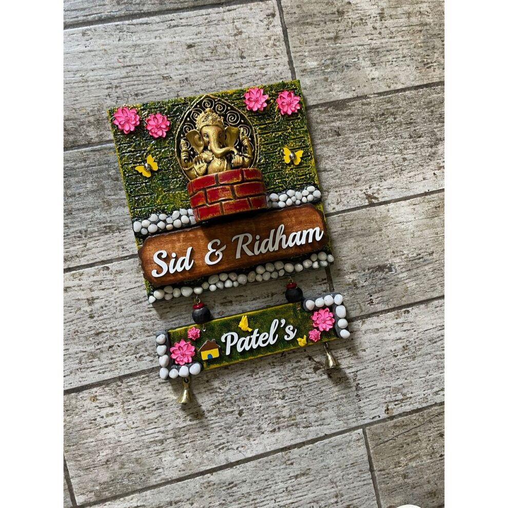 Ganesha Vertical Garden Nameplate | Transform your Entrance