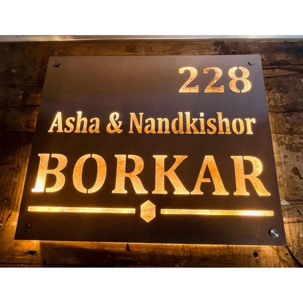 Laser Cut LED Waterproof Name Plate 💫 Elevate Your Space