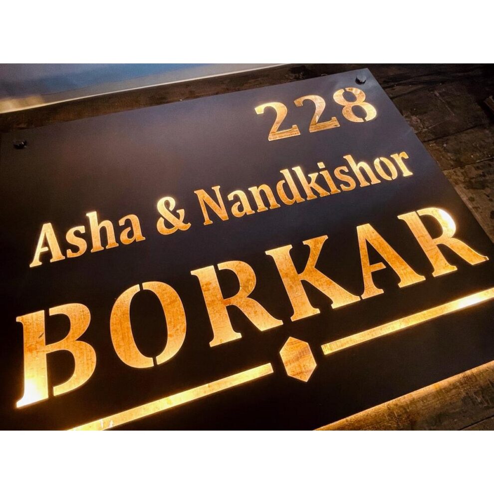 Laser Cut LED Waterproof Name Plate 💫 Elevate Your Space