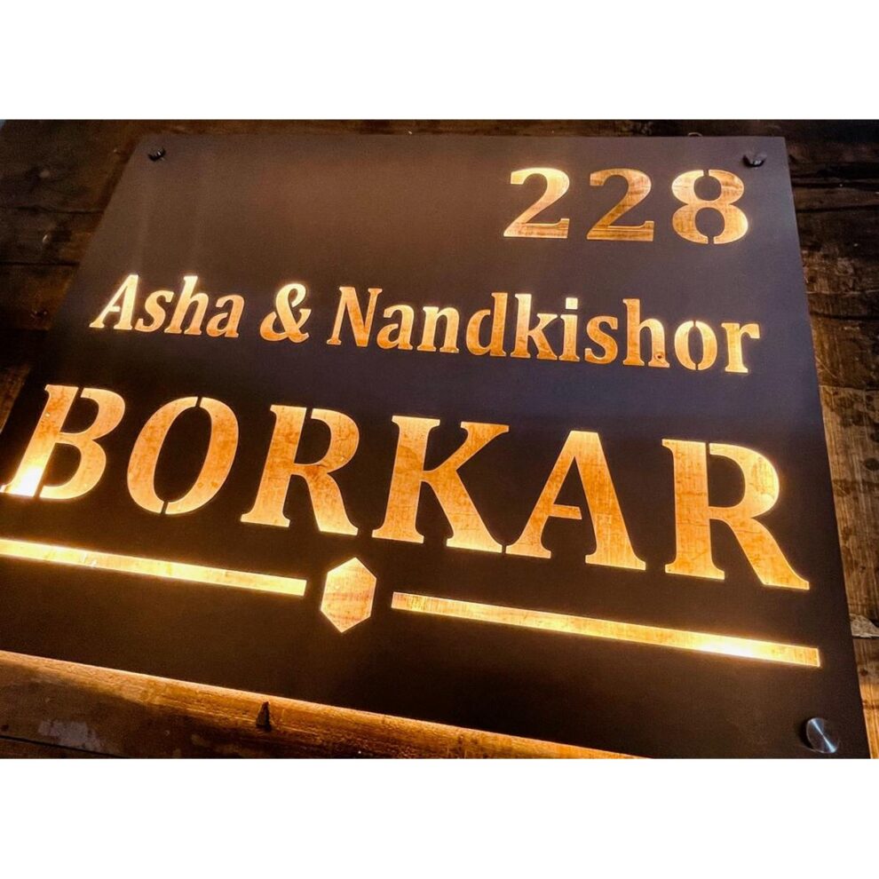 Laser Cut LED Waterproof Name Plate 💫 Elevate Your Space
