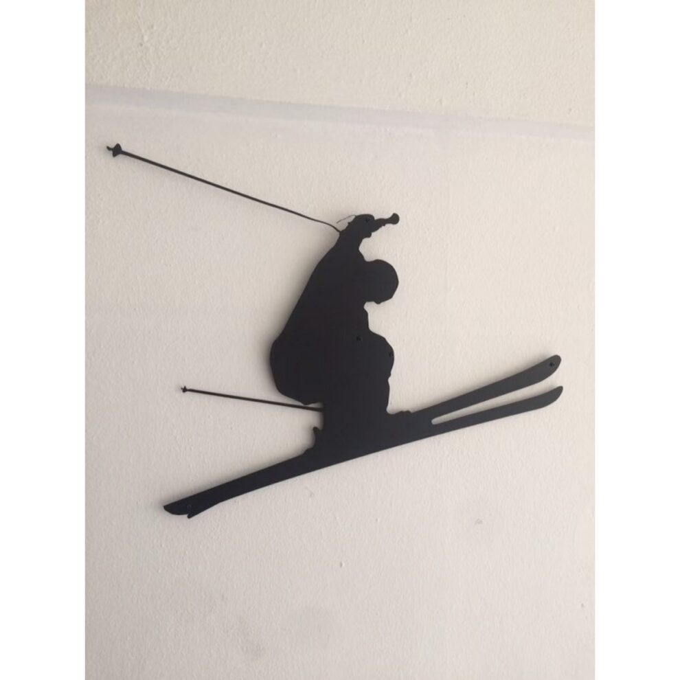Skier Metal Wall Decor LED Sign | Transform Your Home