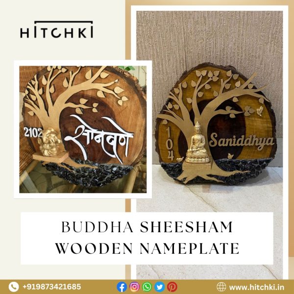 Sheesham Wood House Nameplates | Add Rustic Elegance