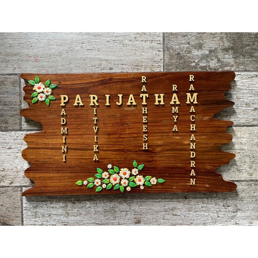 Wooden Nameplate Design Online For Home | HITCHKI