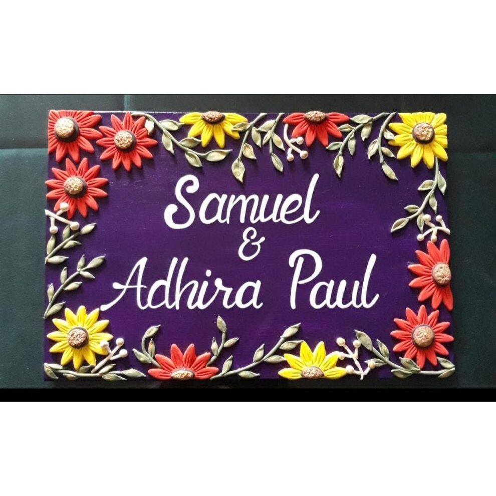 Beautiful Floral Themed Nameplate 🌼 Eternal Blooms