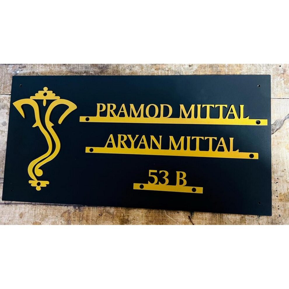 Metal CNC Cut Customised Home Name Plate | Weatherproof