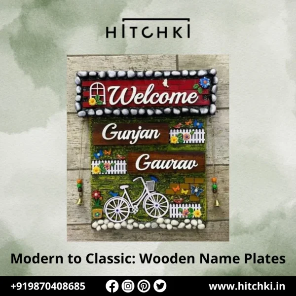 Decorative Handmade Name Plate from Hitchki to Your Home