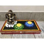 Ganesha Table Top Tea Light | Best Gift | Painted