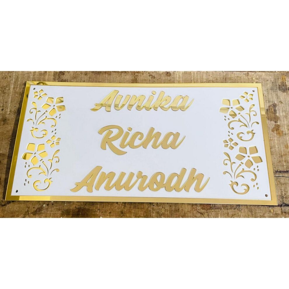 Acrylic Elegant Design Home Name Plate | Customized