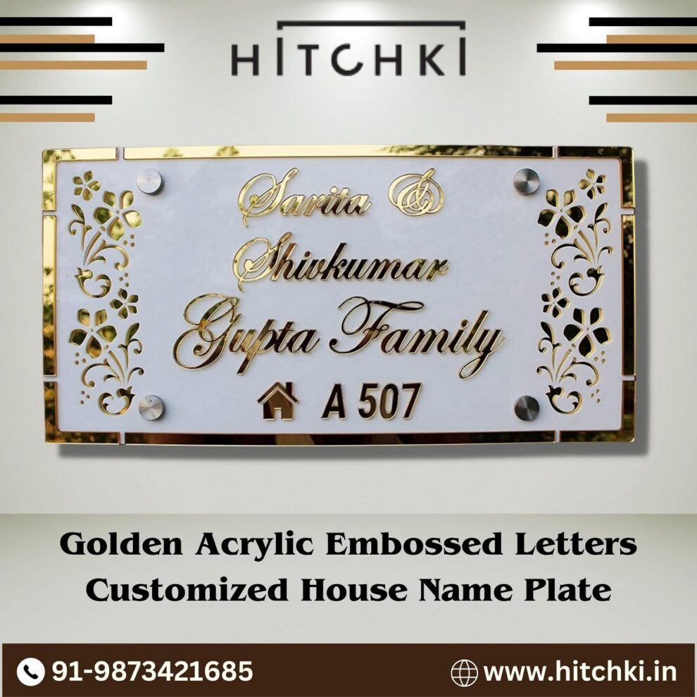 Bansuri-Themed Acrylic Nameplates for Personalization