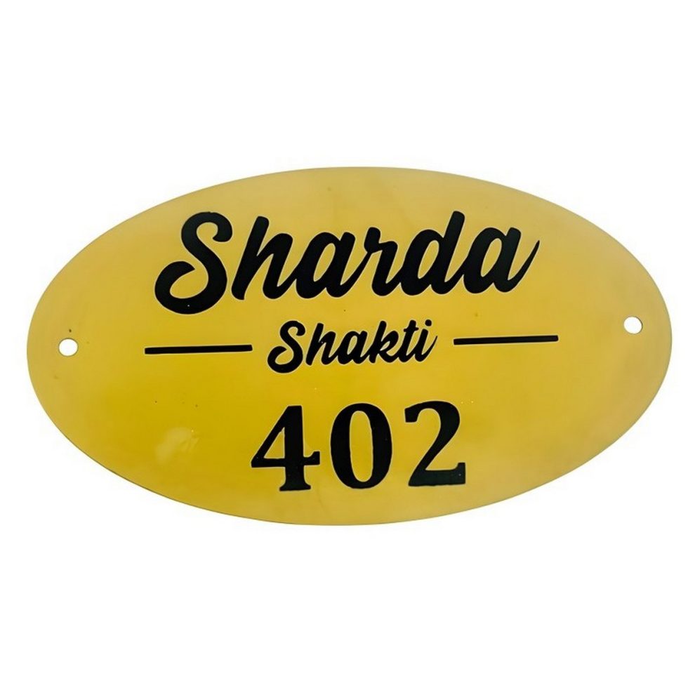 Stainless Steel Metal Engraved Nameplate | Golden Metal