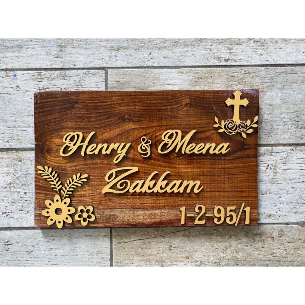 Sheesham Wood House Nameplates | Add Rustic Elegance