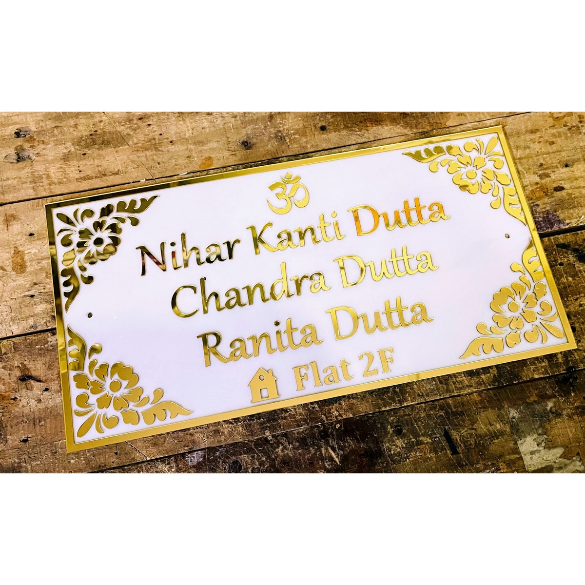 House Name Plate made up of Acrylic material
