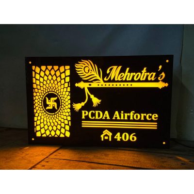 Home Waterproof Acrylic LED House Nameplate