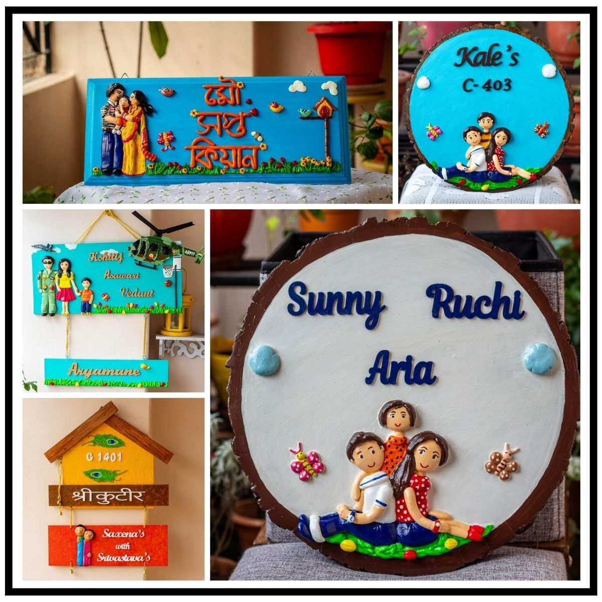 Unique HandMade Wooden Designer Name Plates for House