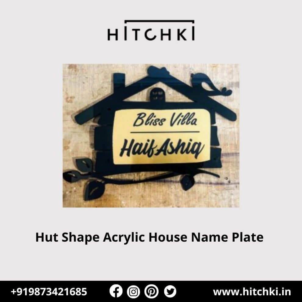 Hut-Shaped Acrylic Name Plate | Add a Charming Touch.
