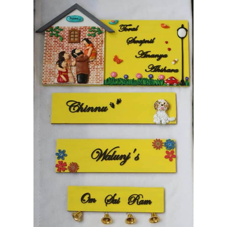 Unique Wooden Nameplate Designs For Home | HITCHKI