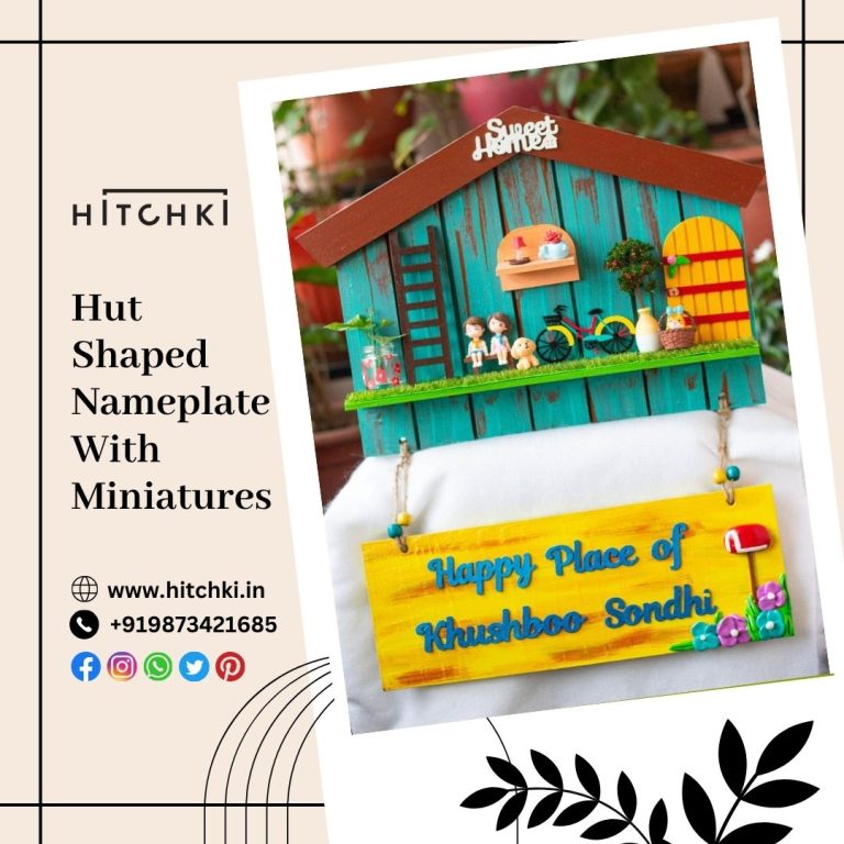 Hut Shaped Name Plate : Cute, Custom Door Décor & Gift