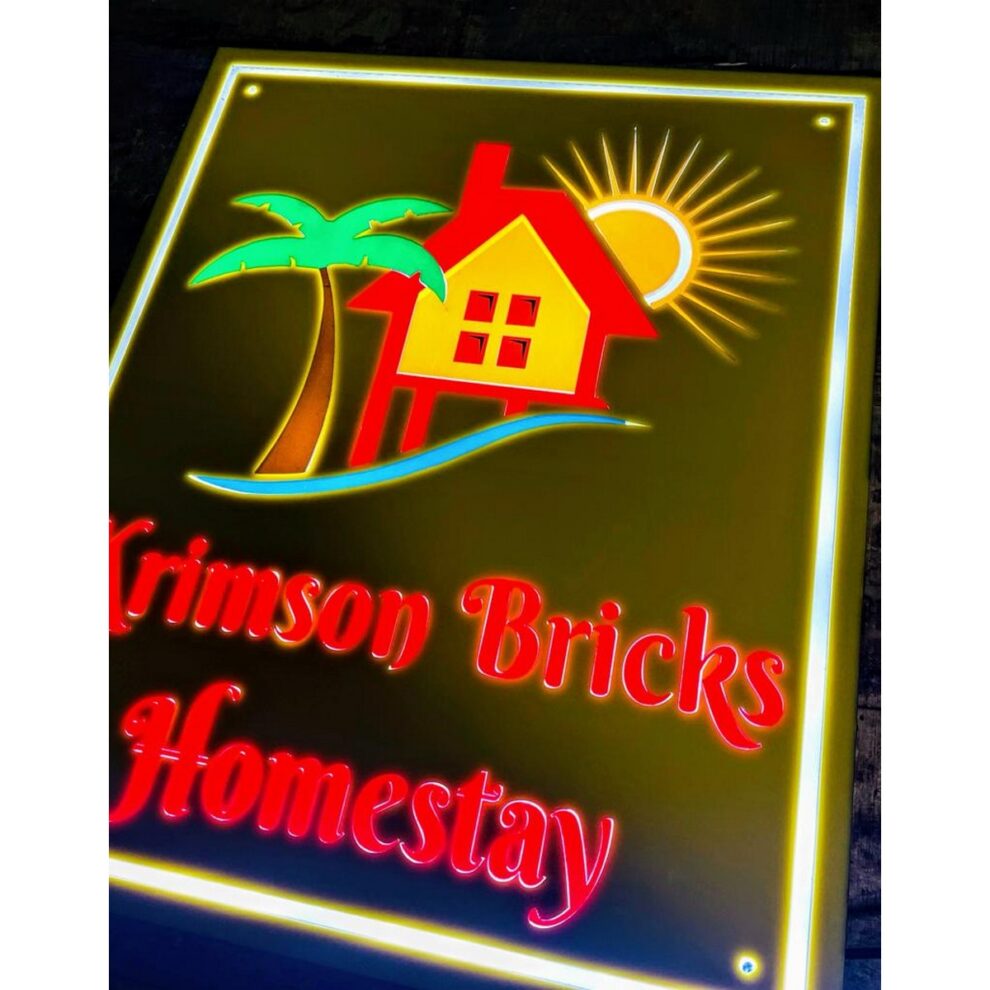 Multicolor LED Wall Name Plate Illuminate Your Business