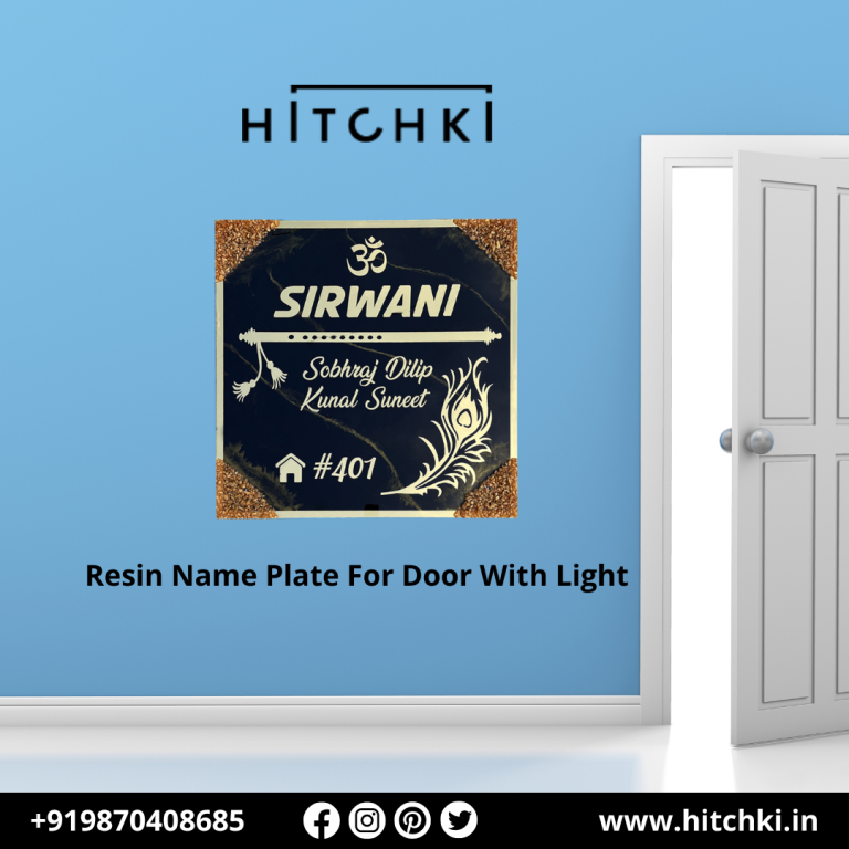 Resin Name Plate with Light | Brighten Your Home’s Entrance