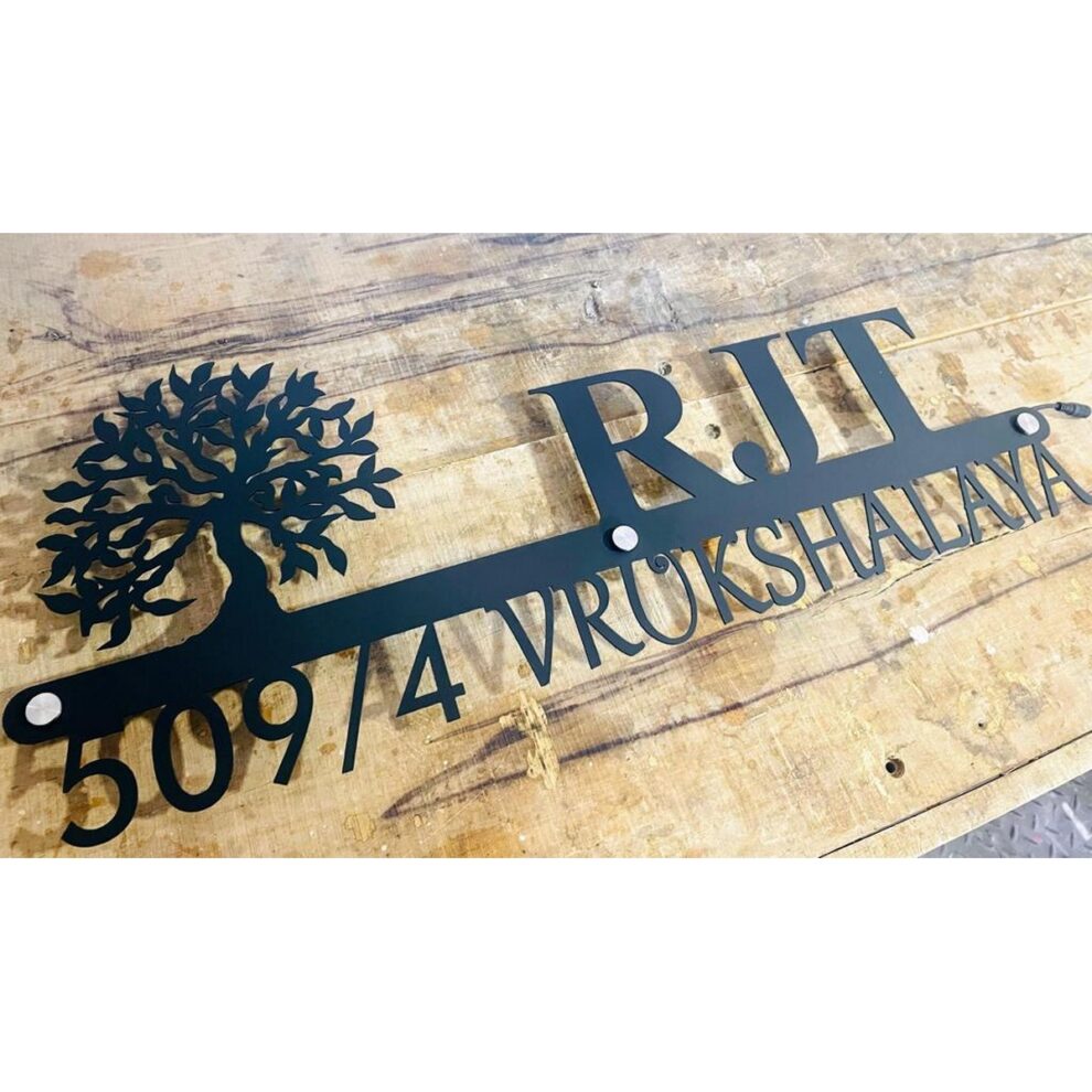 Laser Cut Waterproof Name Plate | Illuminate Your Identity