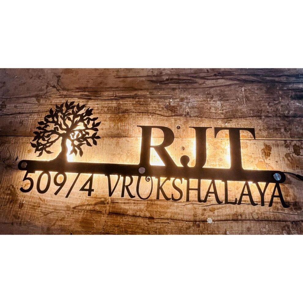 Laser Cut Waterproof Name Plate | Illuminate Your Identity