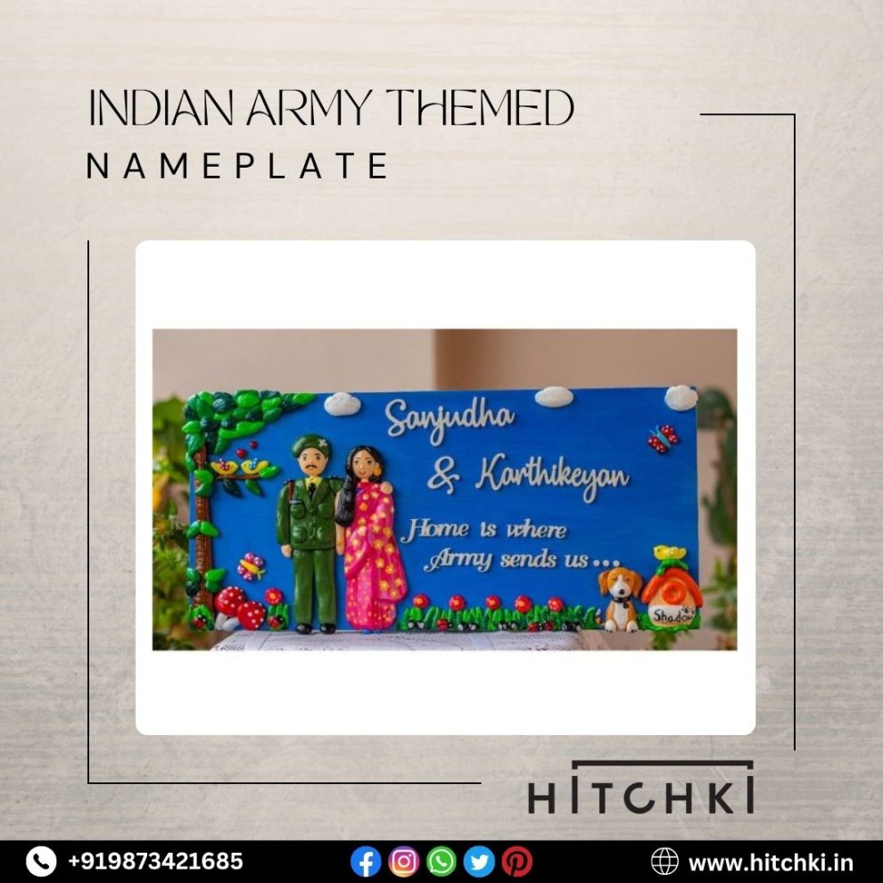 Indian Army Themed Nameplate Online | HITCHKI