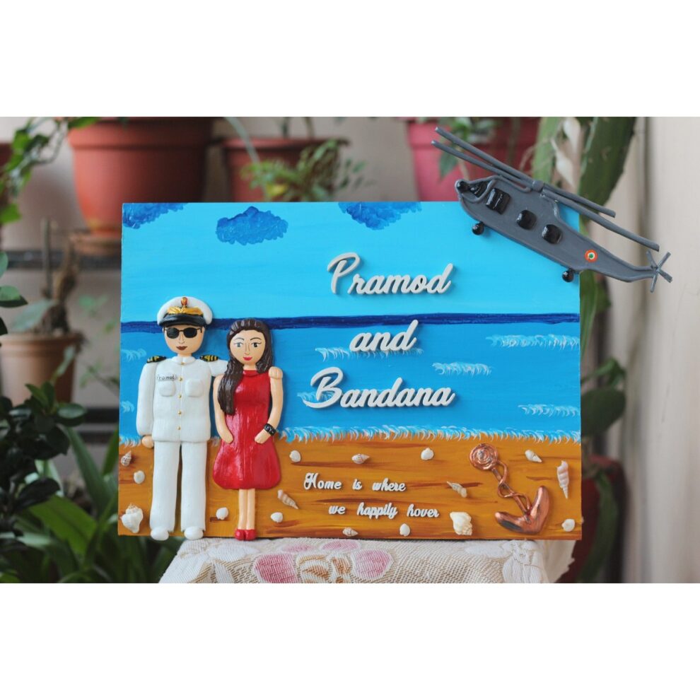Indian Navy Themed Nameplate | HITCHKI