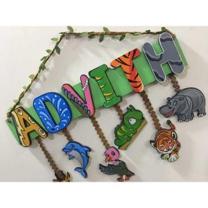 Jungle Theme Kids Name plate for Children