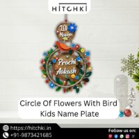 Kids Name Plate A Circle of Blooms for Your Child's Space
