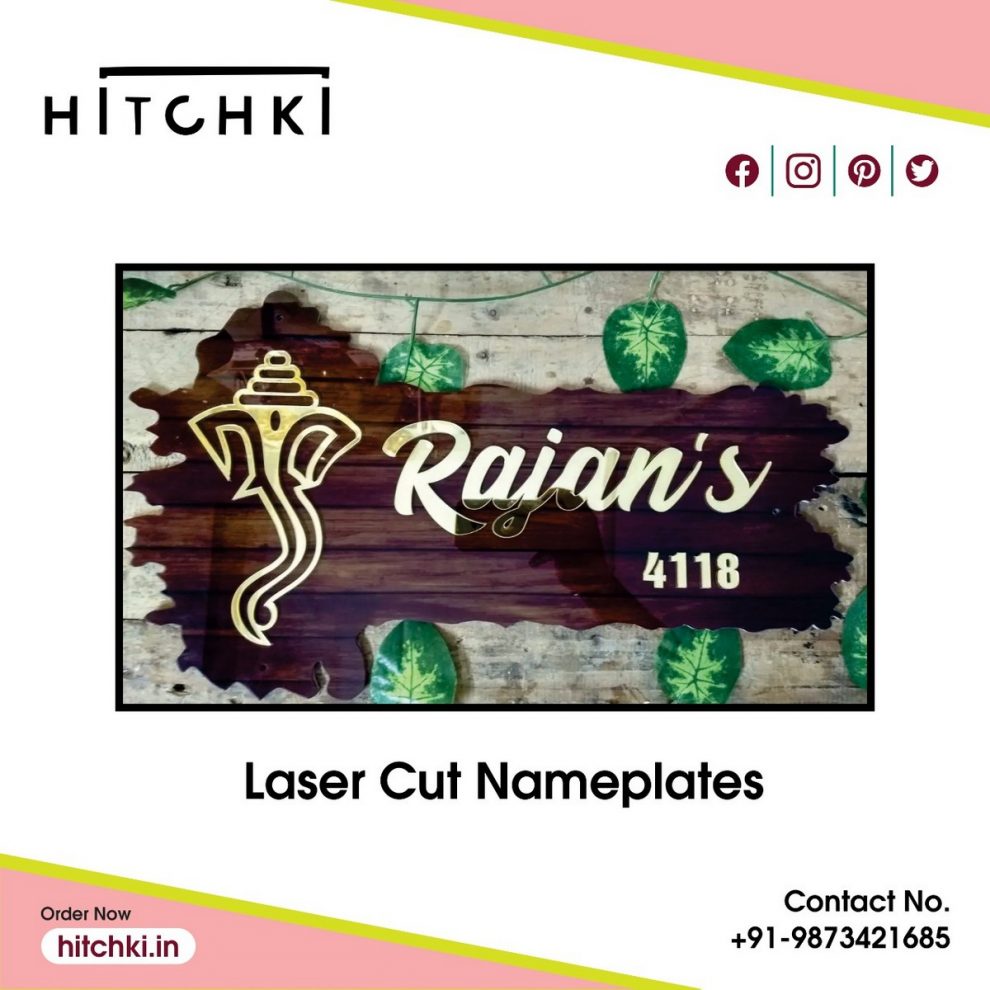 Modern Laser Cut Nameplates for House | HITCHKI