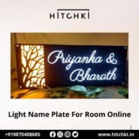 Acrylic Name Plate With LED Light - Illuminate Your Identity