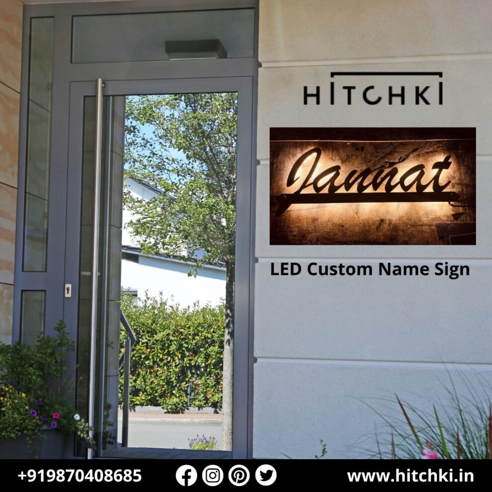 Custom LED Name Sign from Hitchki | Light Up Your Space