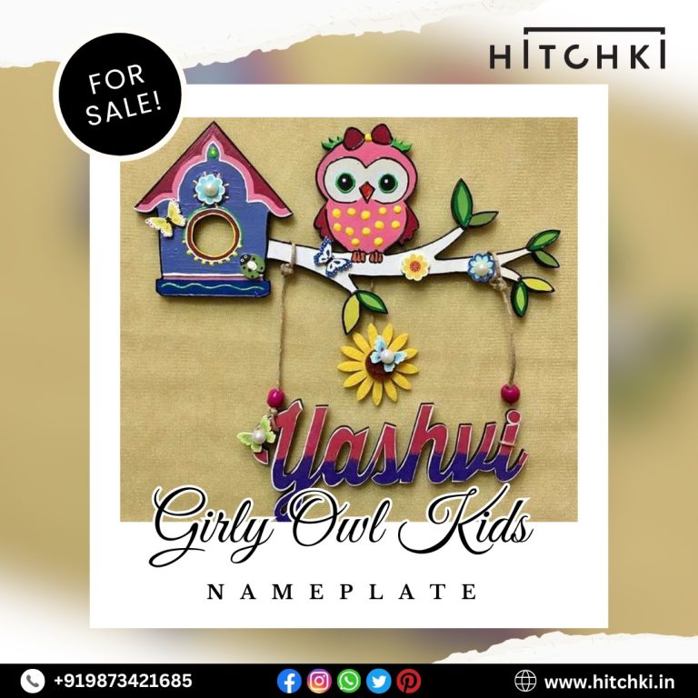 Girly Owl Kids Nameplate | Make Your Child’s Room Special