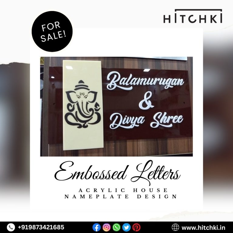 Embossed Letters Acrylic House Nameplate for Classy Welcome