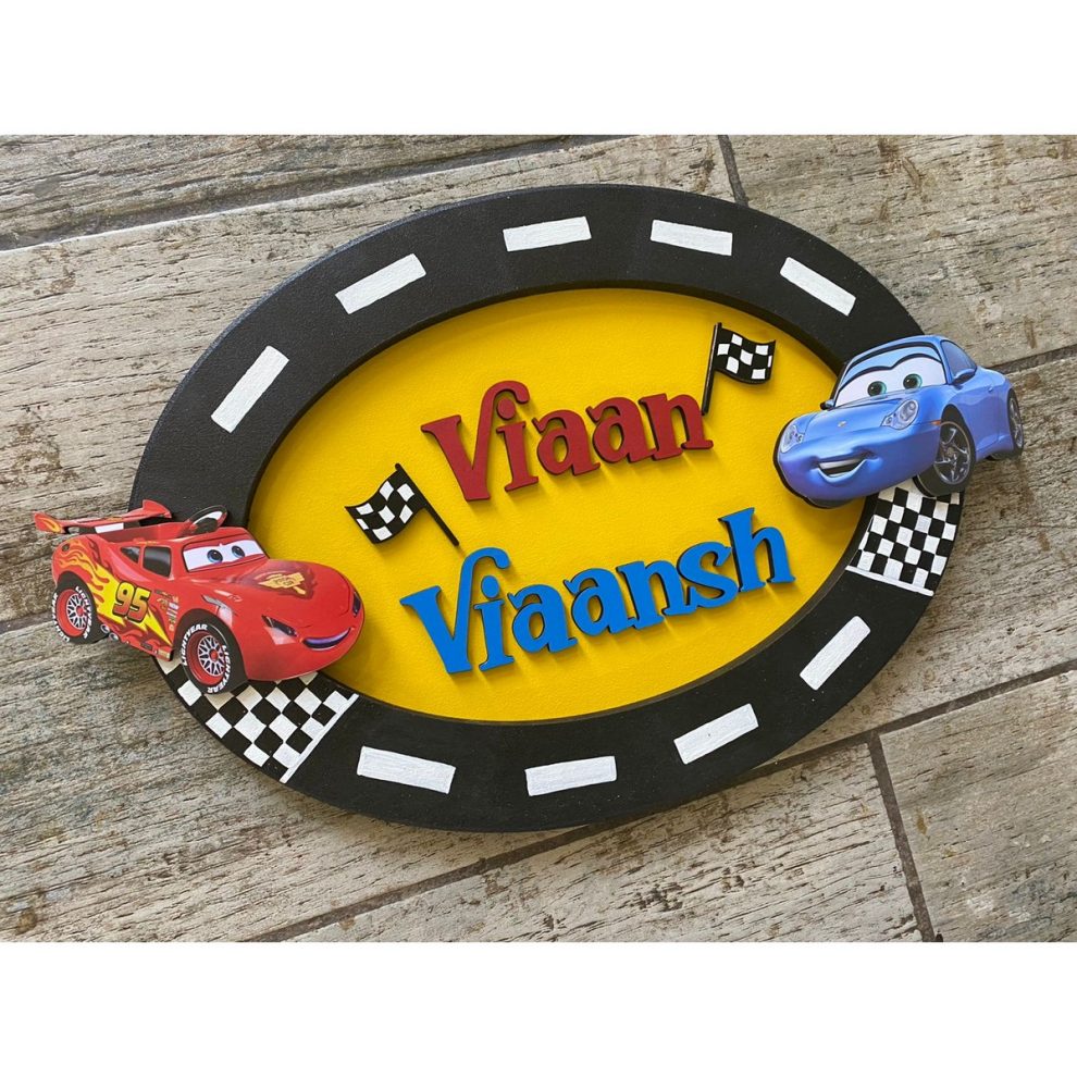 Mcqueen Car Boys Nameplate | Online | Unique