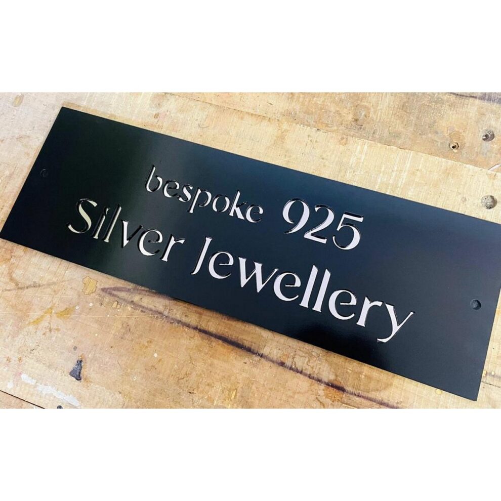 Metal Home Name Plate - CNC Laser Cut For Home