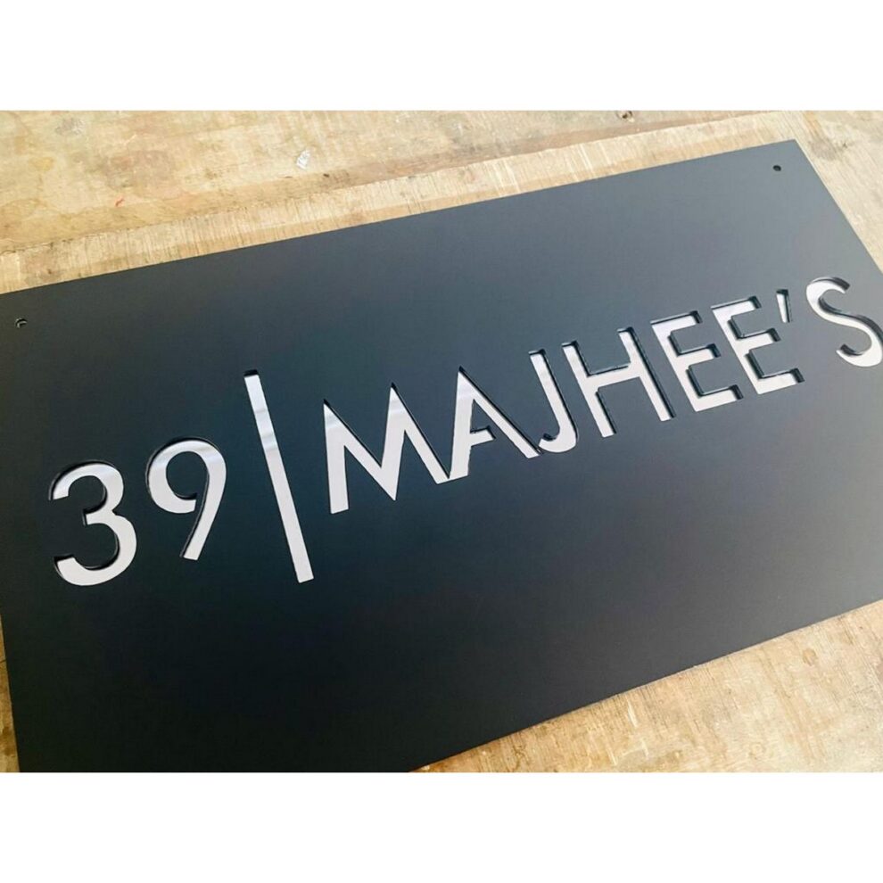 Metal CNC Laser Cut House Name Plate | Waterproof