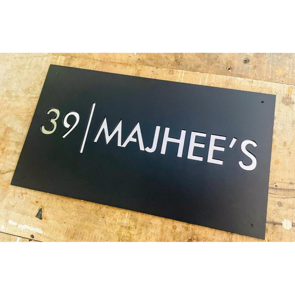 Metal CNC Laser Cut House Name Plate | Waterproof