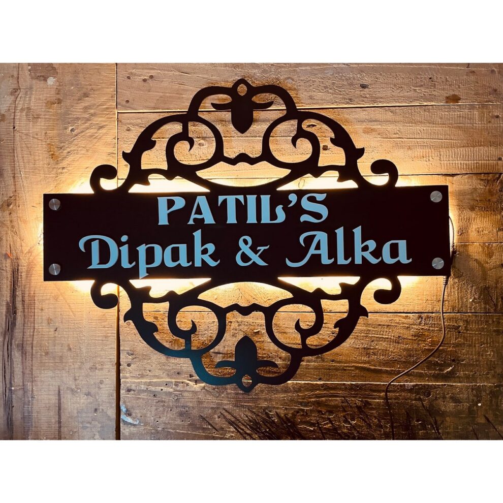 Indian Navy Acrylic LED Name Plate | Custamized | Online