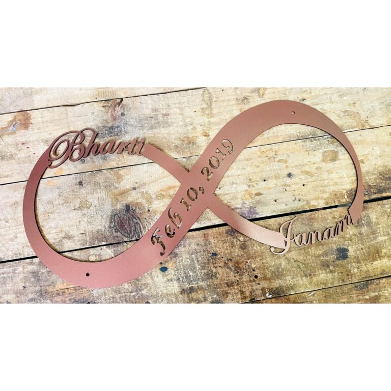 Metal Infinity Sign for Home - Customizable
