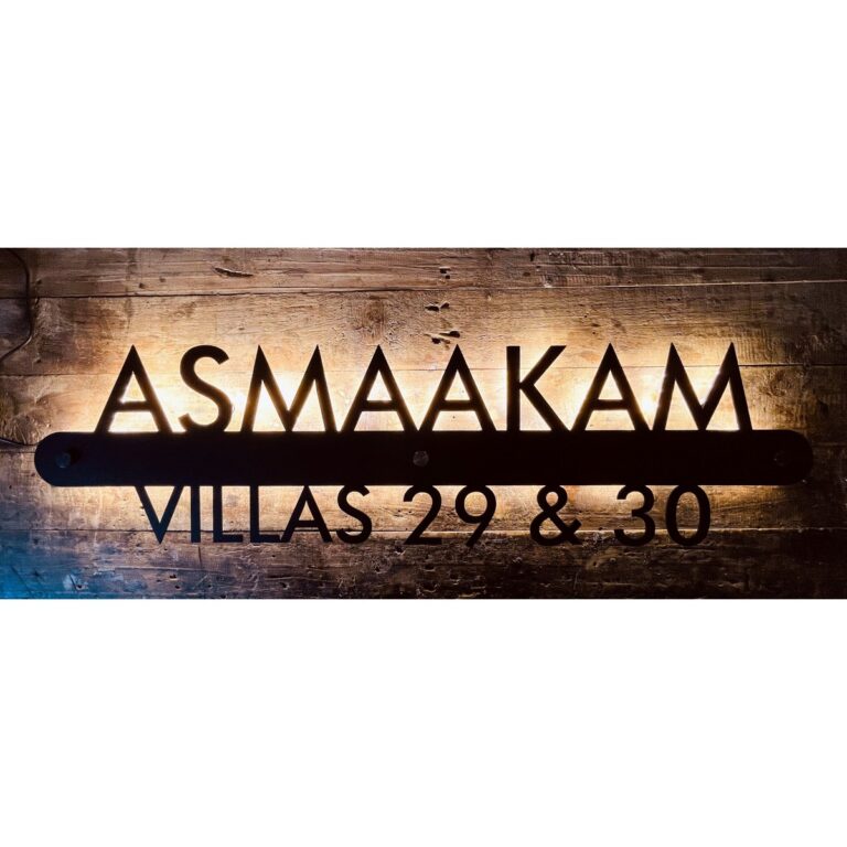 Tree Design LED Acrylic Name Plate Customizable