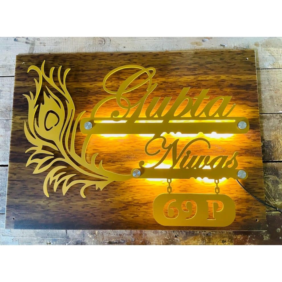 Beautiful House Nameplate With Family Figures