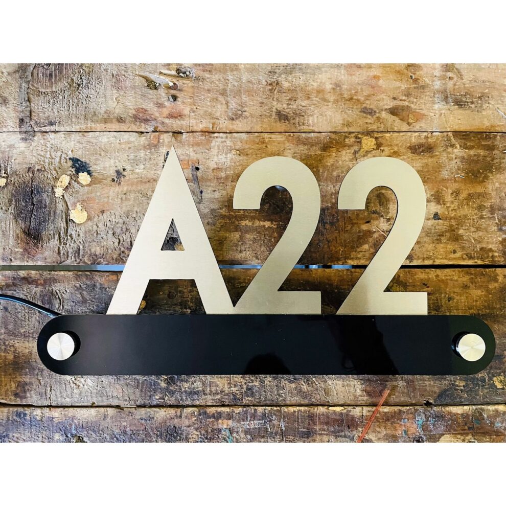 Metal LED House Number Plate - Waterproof
