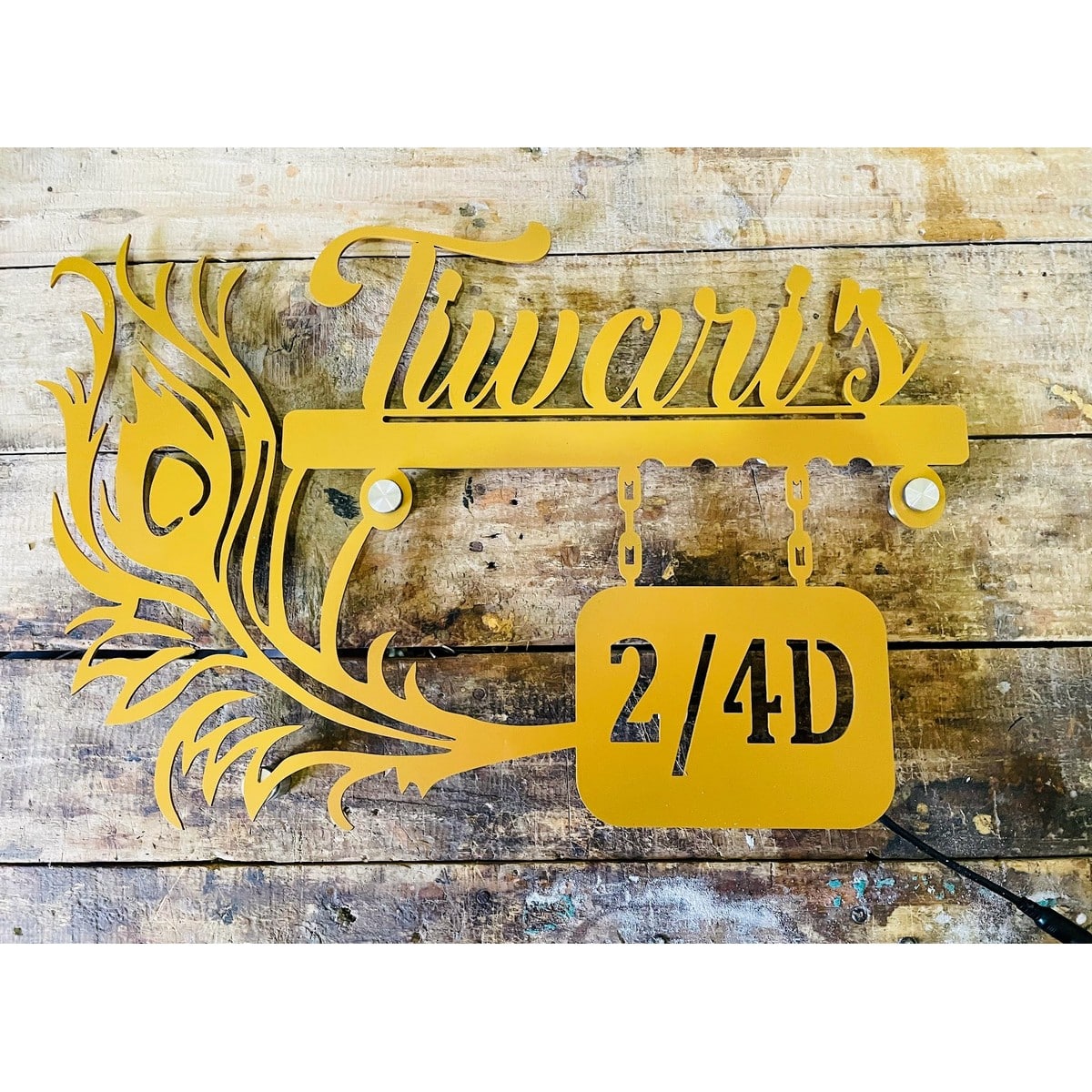 Metal LED Waterproof Name Plate - Customizable