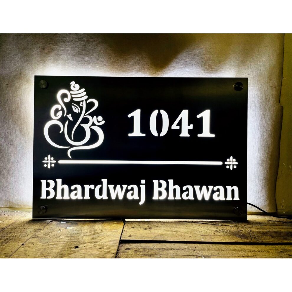 Metal LED Waterproof Name Plate - Stainless Steel 304