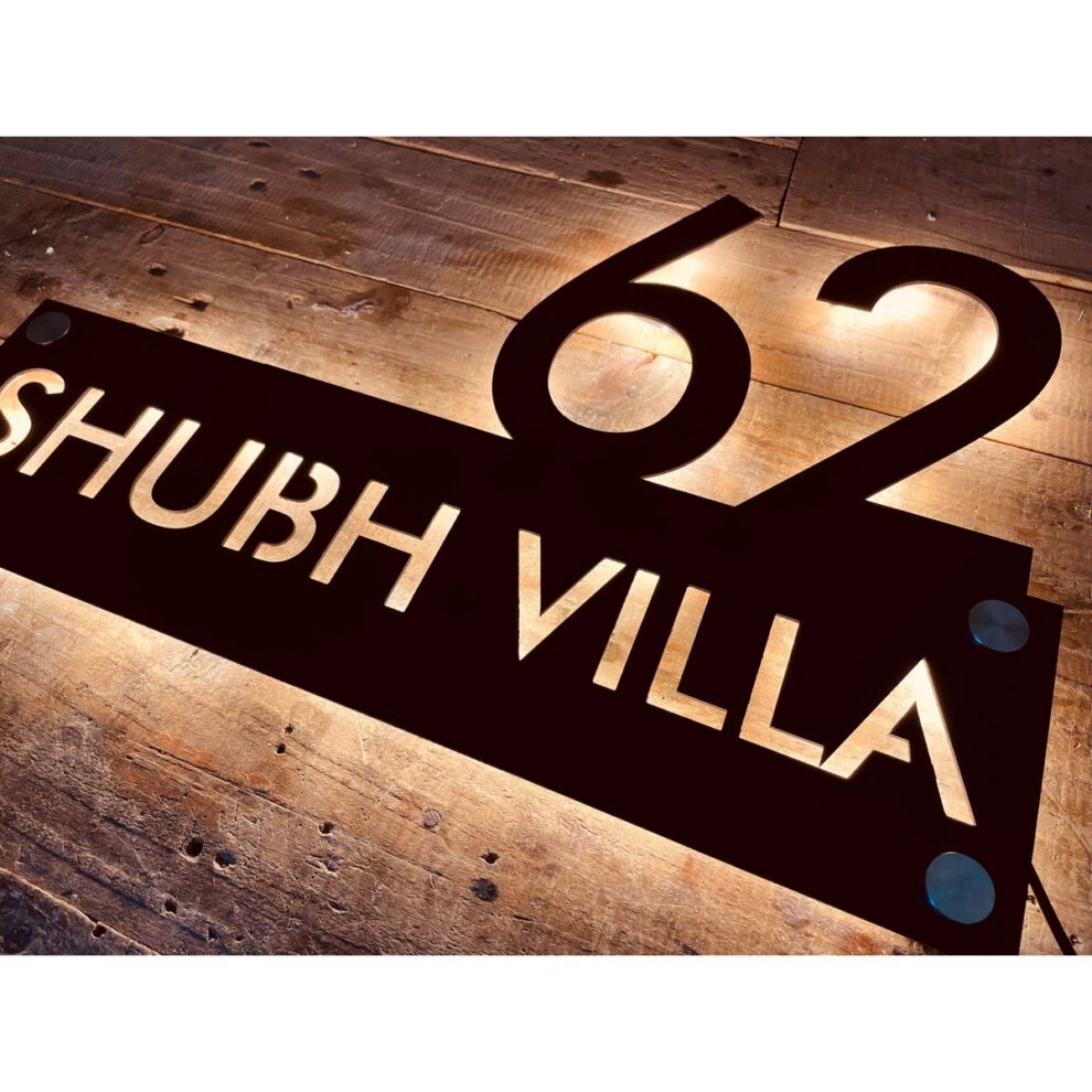 Metal Led Designer Waterproof Name Plate Customized