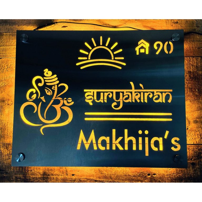 Led Light Nameplates With Light For Home | HITCHKI